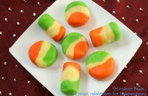 तिरंगी मिठाई - Tri Color Dessert Recipe - Indian Recipes